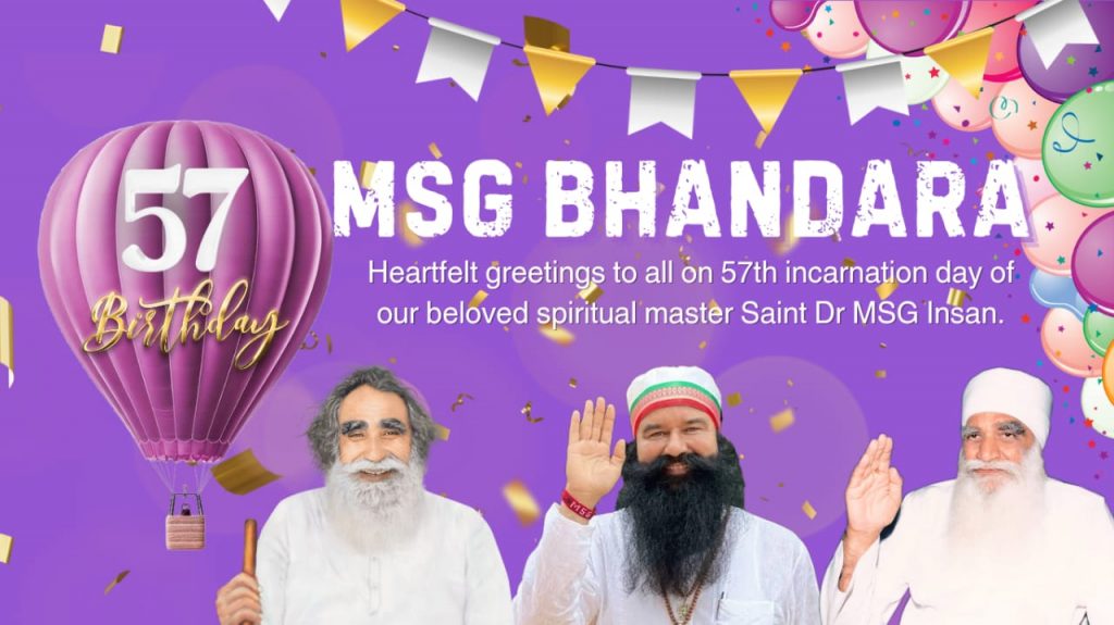 57th Incarnation day of Saint Dr. MSG – Shah Satnam Ji Green S Welfare ...